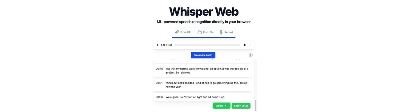 whisper web - AI TECHS -AIツールまとめサイト-