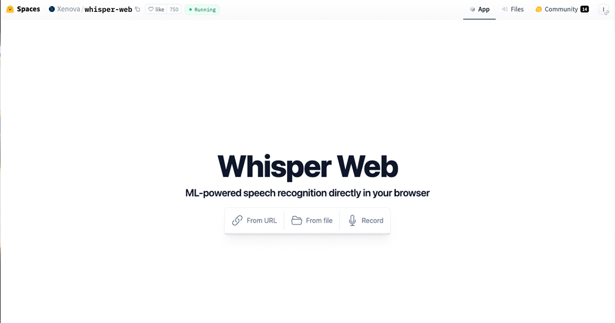 whisper web - AI TECHS -AIツールまとめサイト-